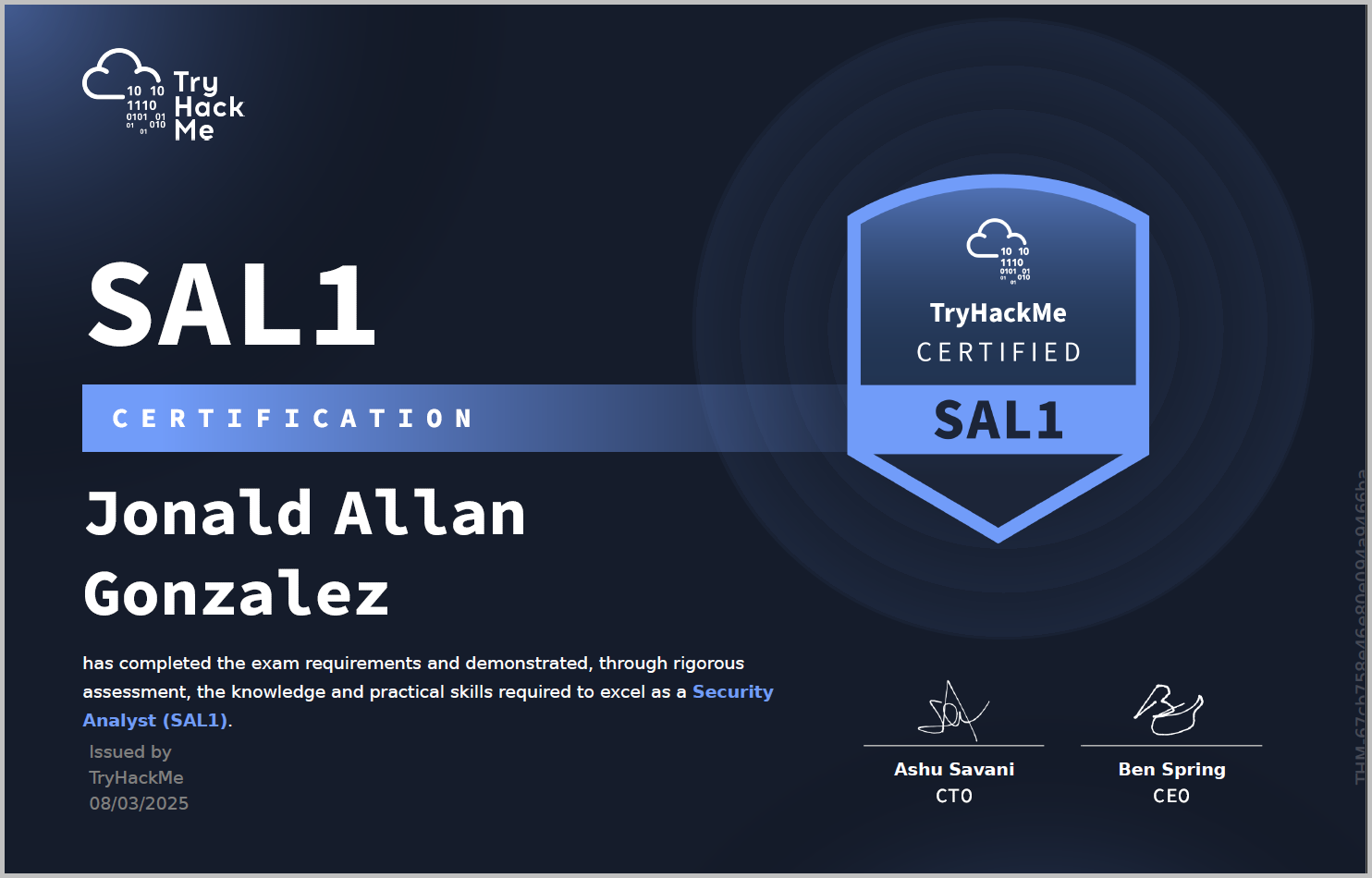 My Journey to TryHackMe’s Security Analyst Level 1 (SAL1) Certification ...